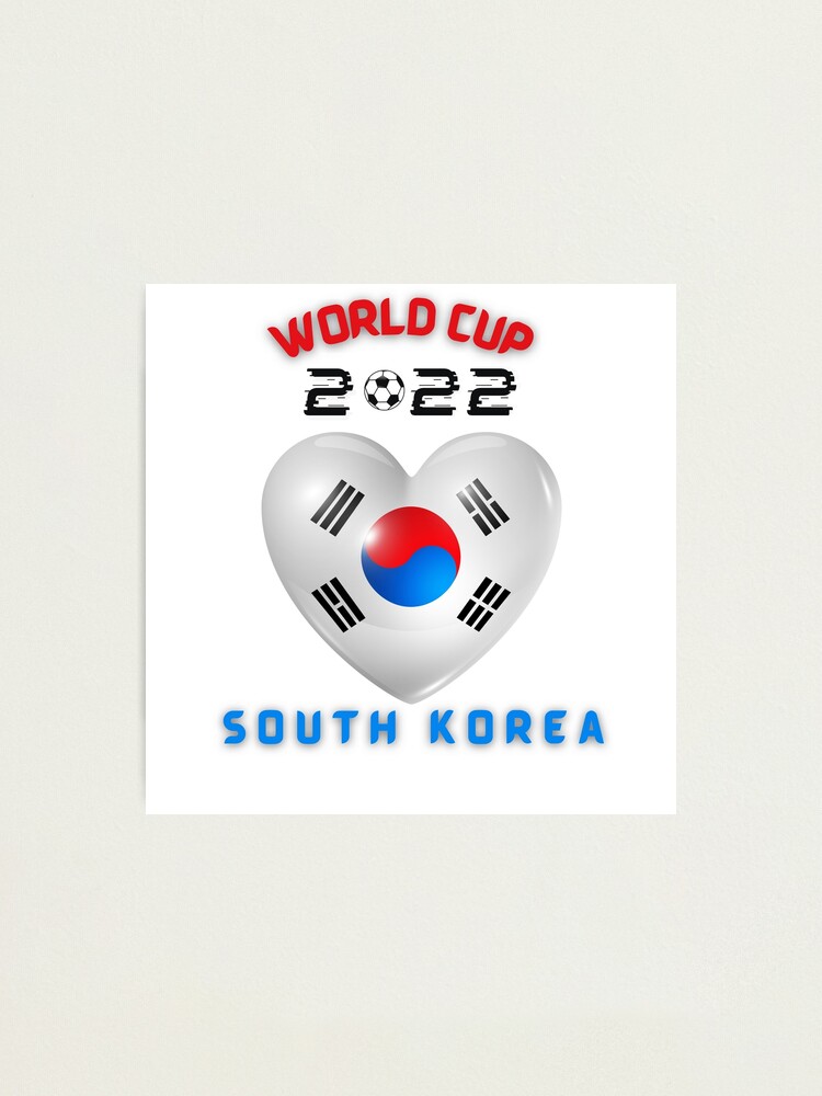 World Cup Qatar 2022 South Korea Heart Photographic Print For Sale By