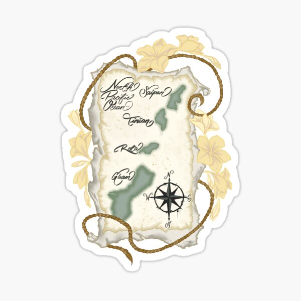 "Marianas Map" Sticker for Sale by sgtla2001 | Redbubble