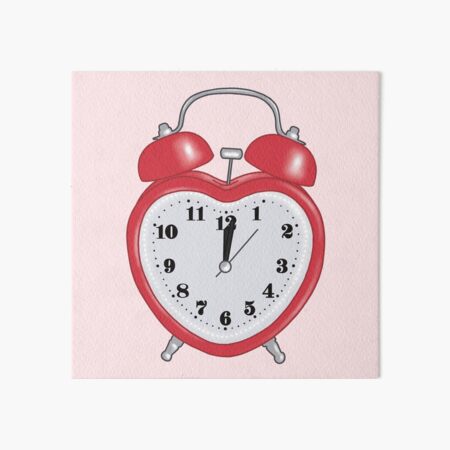 "red heart shaped alarm clock aesthetic dollette coquette" Art Board ...