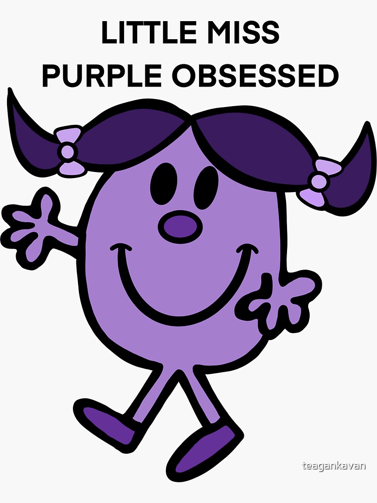 "Little Miss Purple" Sticker for Sale by teagankavan | Redbubble