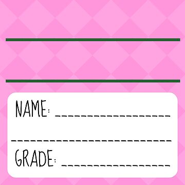 "Notebook labels for school - pink. Write your own subject." Sticker ...