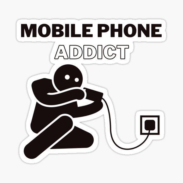 "Mobile Phone Addiction Smartphone" Sticker for Sale by thesleepbum ...