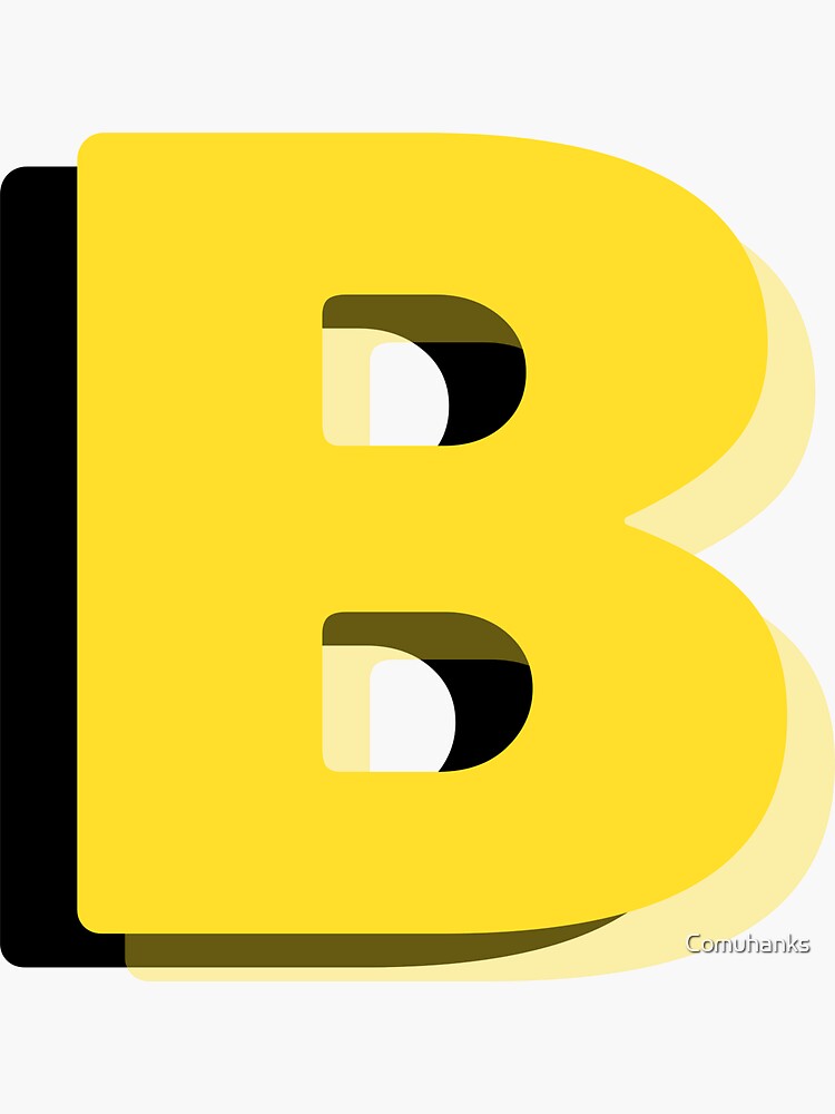 "Yellow letter B Graffiti Art Board Print" Sticker for Sale by ...