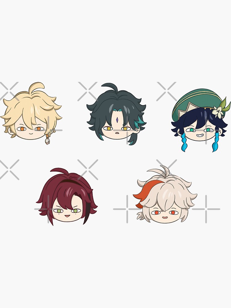 "Genshin - Anemo Boys " Sticker for Sale by Artbreakkids | Redbubble