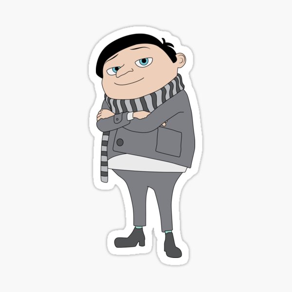 "Young Gru" Sticker for Sale by OrakArt | Redbubble