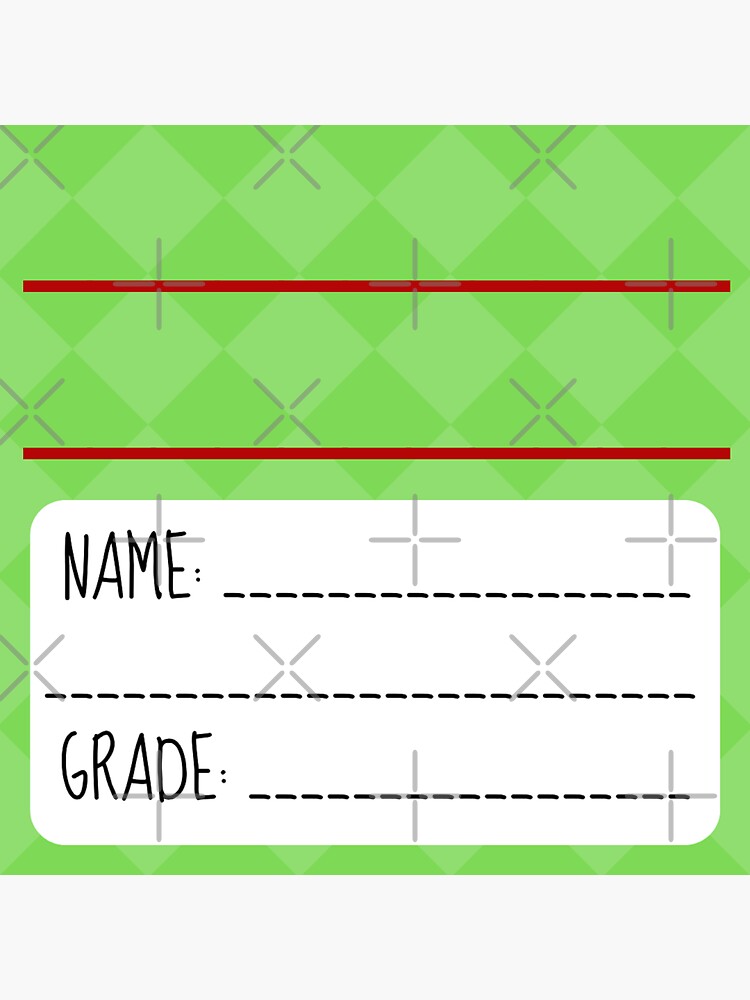 "Notebook labels for school - green. Write your own subject." Sticker ...