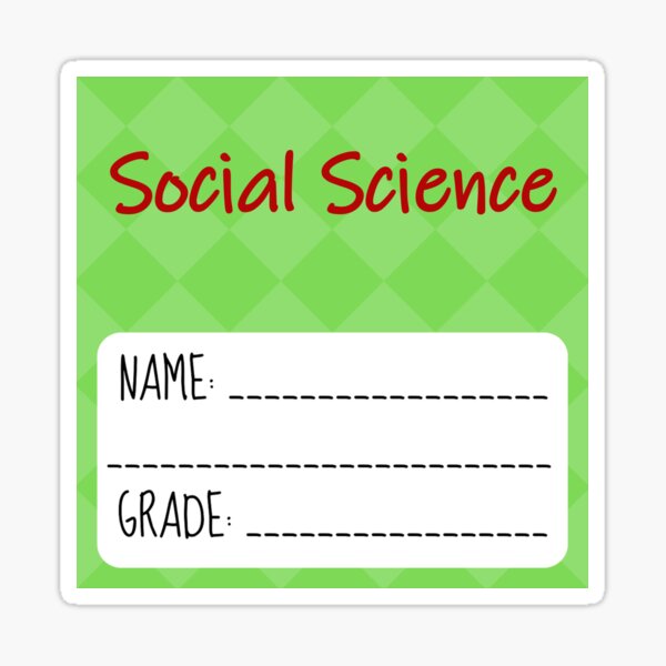Pegatina «Etiquetas de cuaderno de Ciencias Sociales para la escuela ...