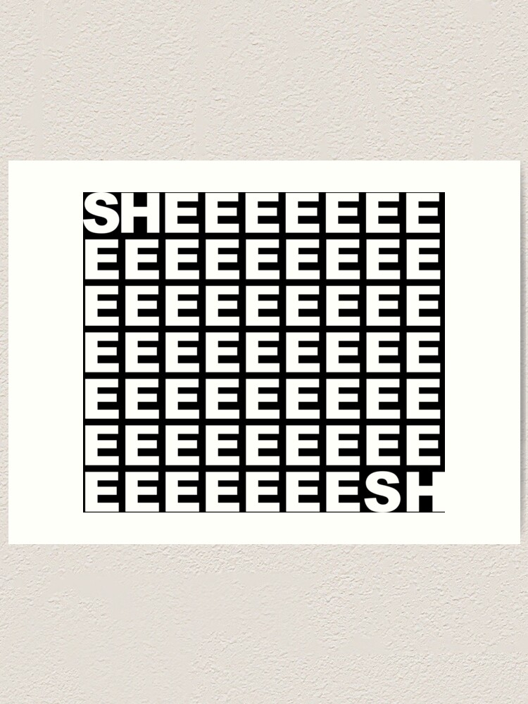 "Sheesh Meme | Emoji Funny Design | Ice In My Veins" Art Print for Sale ...