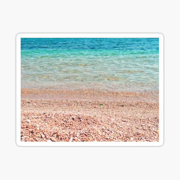 "Beach waves in blue and green" Sticker for Sale by carnetdevoyage ...