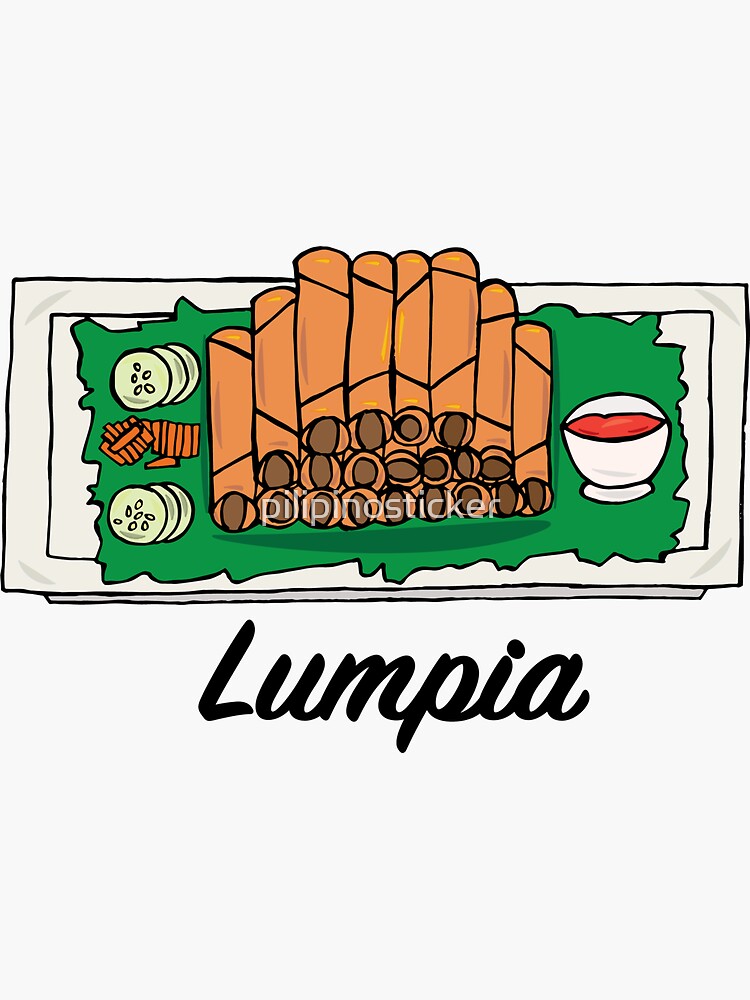 "Lumpia" Sticker for Sale by pilipinosticker | Redbubble