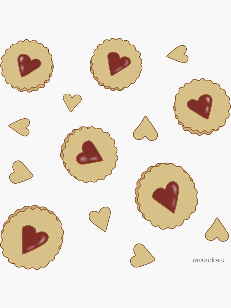 "Pack pattern heart biscuit coquette dollette" Sticker for Sale by ...