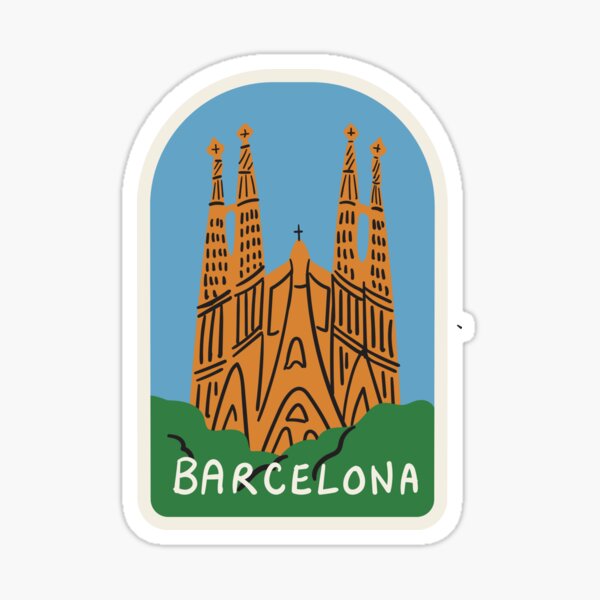 "Barcelona, Spain" Sticker for Sale by MedCreativity | Redbubble