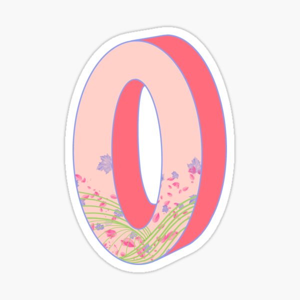 "Eastern Bloom Letter O" Sticker for Sale by Ohneini | Redbubble