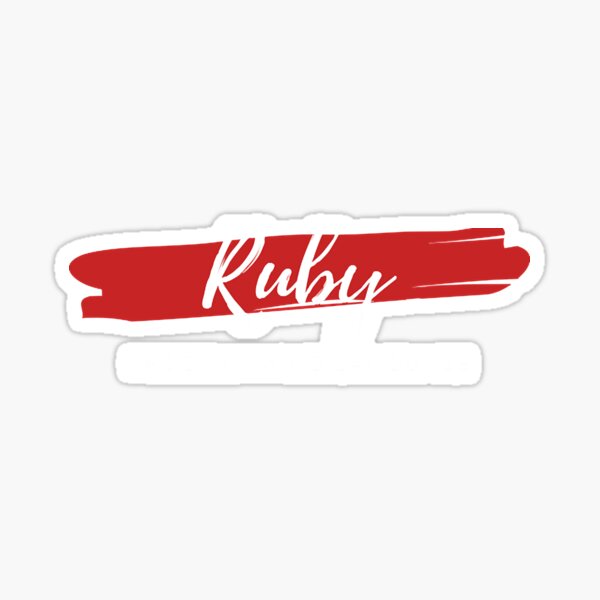 "Ruby Programming Language Paint Smear " Sticker for Sale by ...