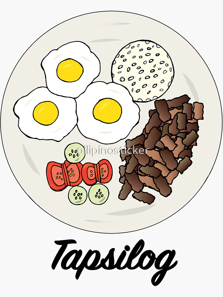 "Tapsilog" Sticker for Sale by pilipinosticker | Redbubble