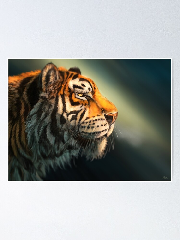 "Battle Cat - Tiger" Poster for Sale by alandodrawing | Redbubble