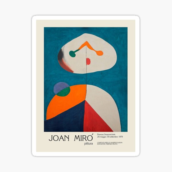 "Joan Miro Exhibition" Sticker for Sale by brandongonz | Redbubble