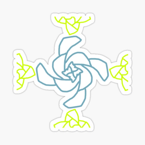 "Cute_Geometric_Inorganic_Flower_Pattern2" Sticker for Sale by ...