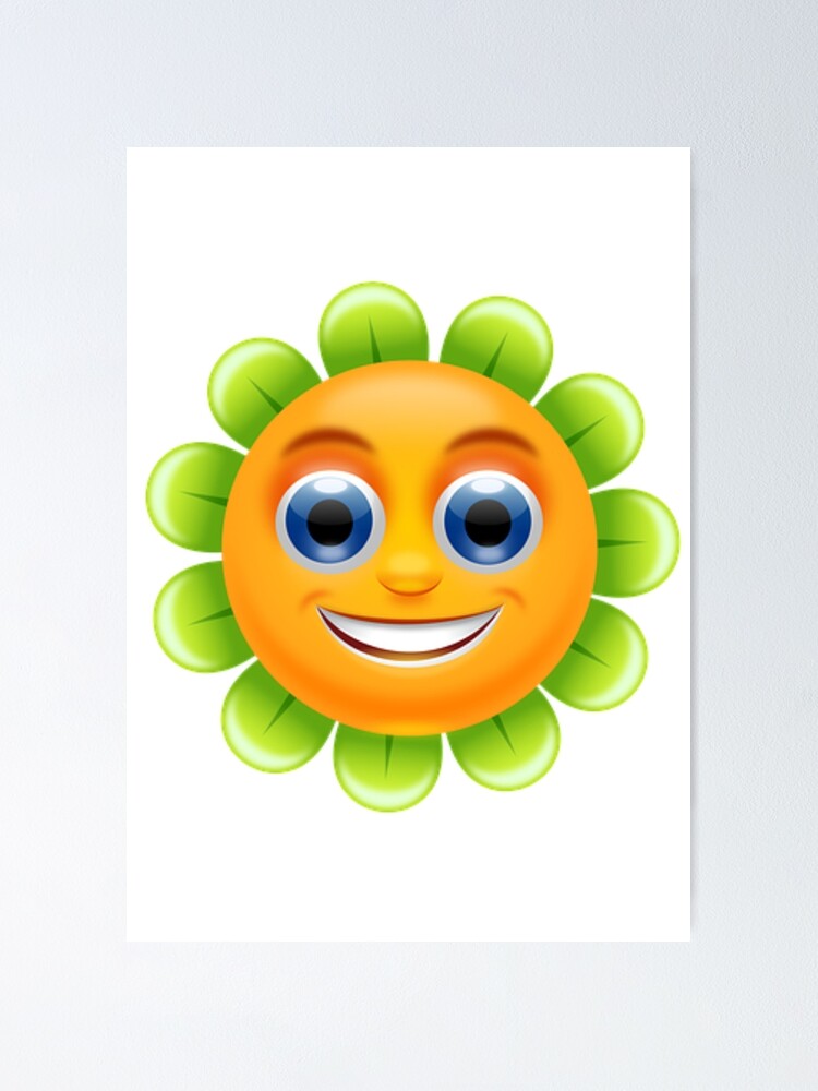 "Green smiley flower " Poster for Sale by DKDula | Redbubble
