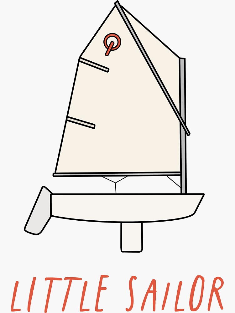 "Sailboat Optimist - Little Sailor" Sticker for Sale by littleparis ...