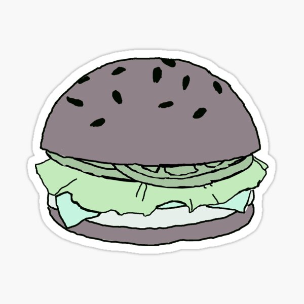 "inverted burger" Sticker for Sale by mintming | Redbubble