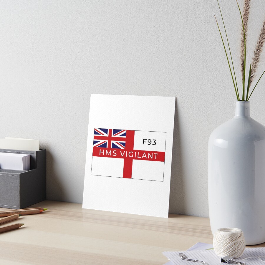 "HMS Vigilant On British White Ensign - F93 - British Navy Type 15 ...