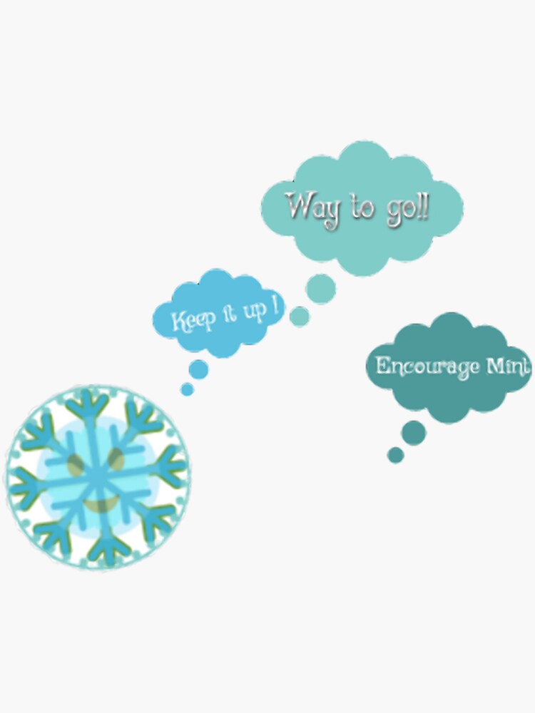 "Adorable Encouraging Mint candy with chat bubbles" Sticker for Sale by ...