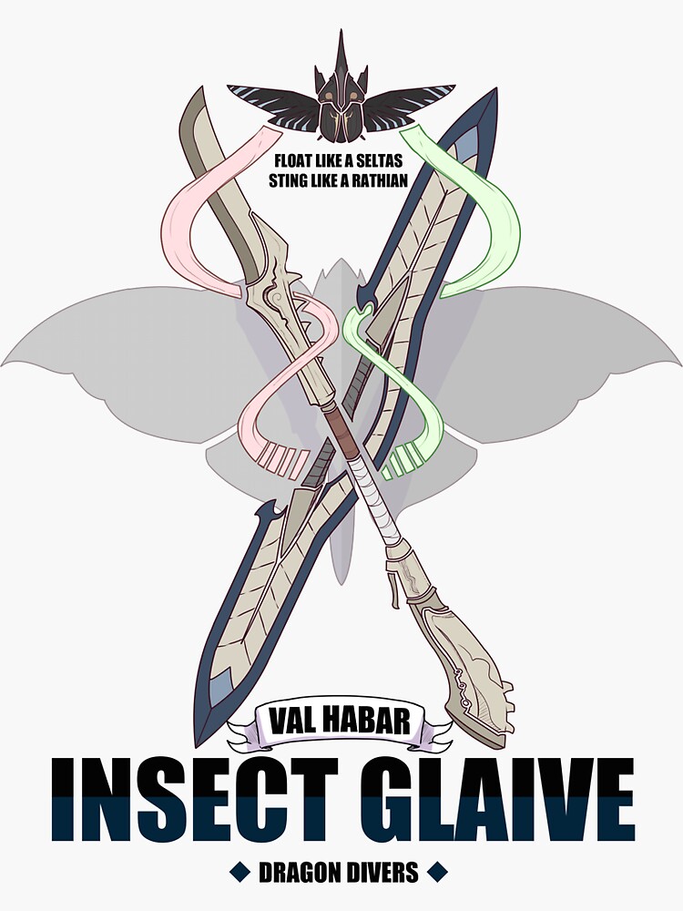 "INSECT GLAIVE" Sticker for Sale by LaserLluis | Redbubble