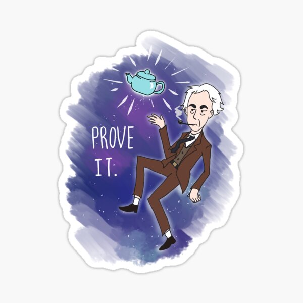 "Bertrand Russell's Celestial Teapot" Sticker by ClockworkLotus | Redbubble