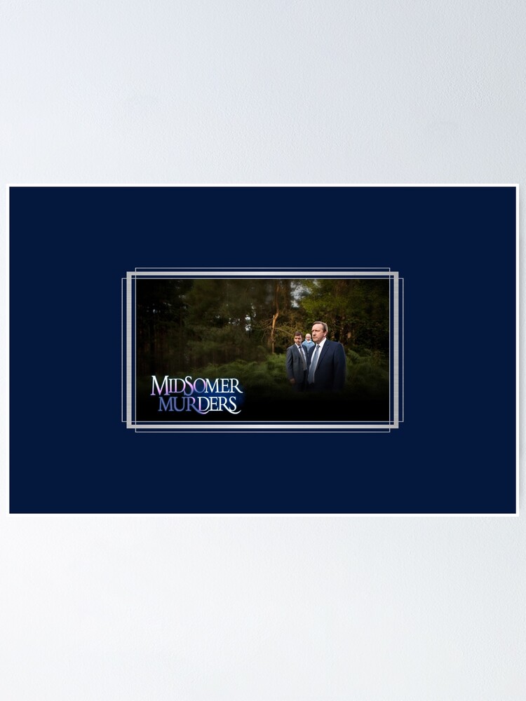 "Murder in Midsomer County (on Navy)" Poster for Sale by PawsitiveMum3 ...