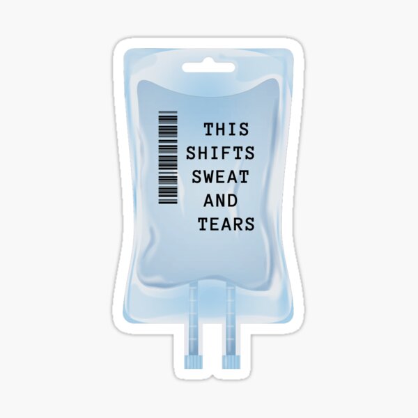"Funny IV Drip Bag - Nursing Design" Sticker for Sale by AAPrints ...