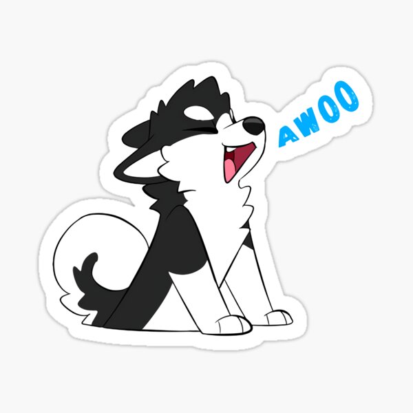 "Awoo!" Sticker for Sale by OzziesZone | Redbubble