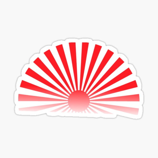 "Japanese Red Sun" Sticker for Sale by TheArtOfClothes | Redbubble