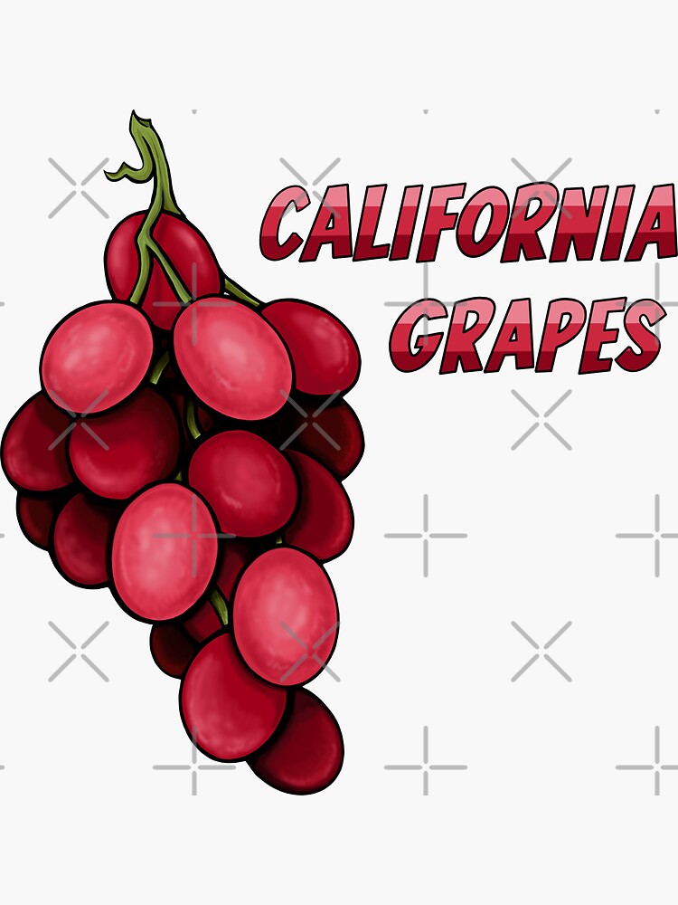 "Red California Grapes" Sticker for Sale by Horsehound | Redbubble