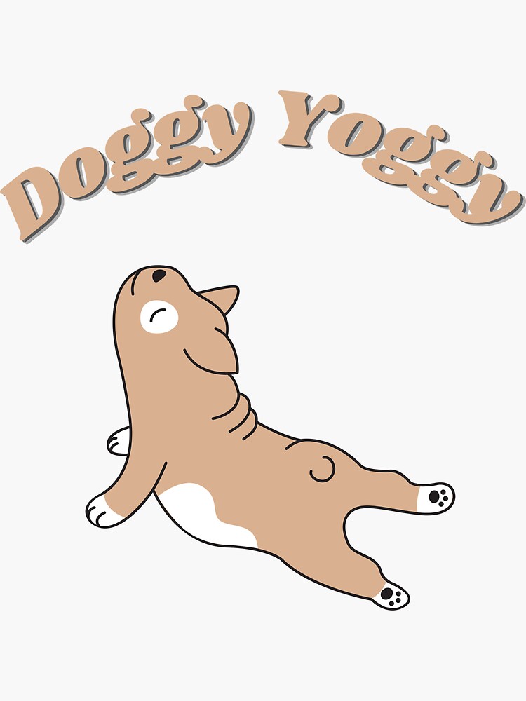 "Doggy Yoggy" Sticker for Sale by jankiel7 | Redbubble