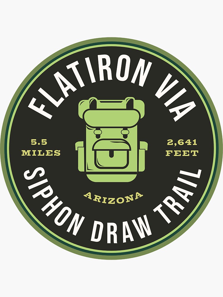 "Flatiron via Siphon Draw Trail- Tonto National Forest, Arizona Hiking/Trail" Sticker for Sale ...