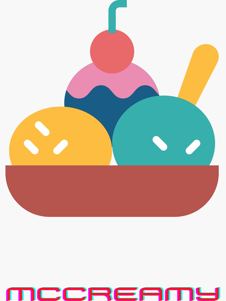 "logo Mccreamy youtuber Icecream" Sticker for Sale by GameStationary ...