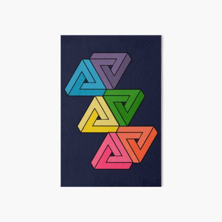 "Rainbow Impossible Triangles" Art Board Print for Sale by shindeku ...