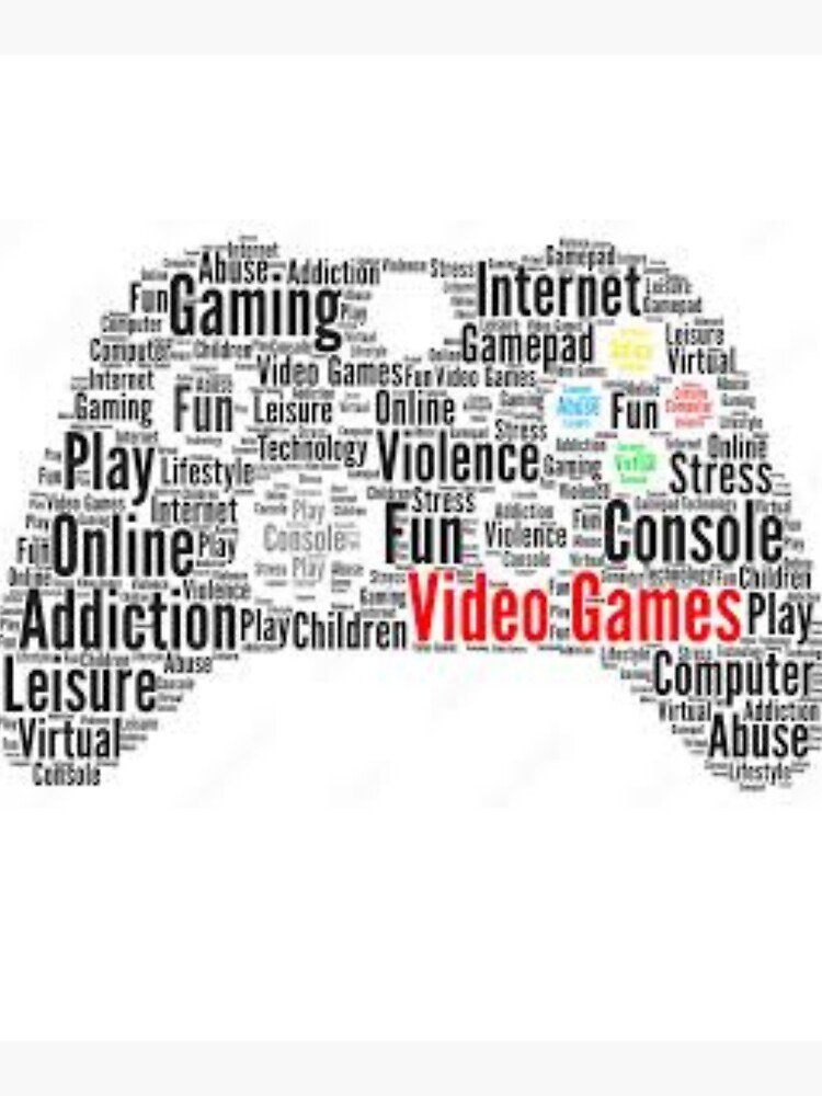 "Video game word group" Sticker for Sale by SuperStarStore | Redbubble