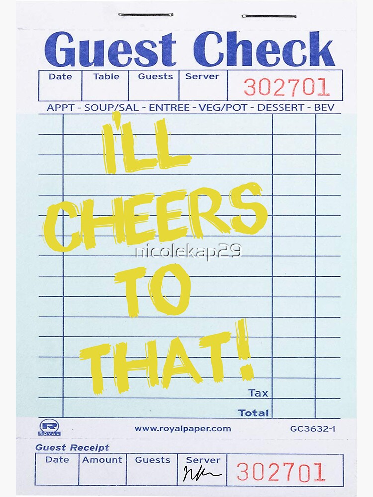 "yeppp - GUEST CHECK @NIKKISBLING_" Sticker for Sale by nicolekap29 ...