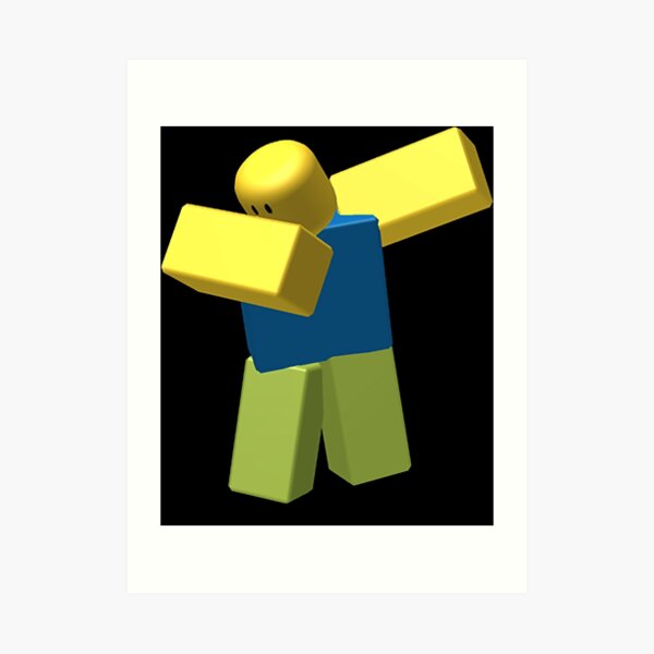 "Dabbing Noob Roblox Meme " Art Print for Sale by gashlutgen6 | Redbubble