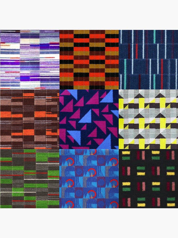 "London Transport moquette Underground pattern " Sticker for Sale by ...