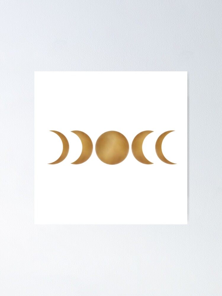 "Golden moon phases" Poster for Sale by Izzy-MEIAGD | Redbubble