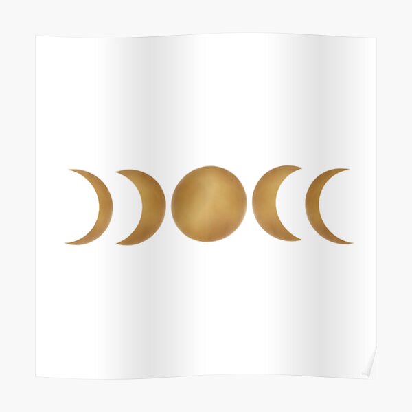 "Golden moon phases" Poster for Sale by Izzy-MEIAGD | Redbubble