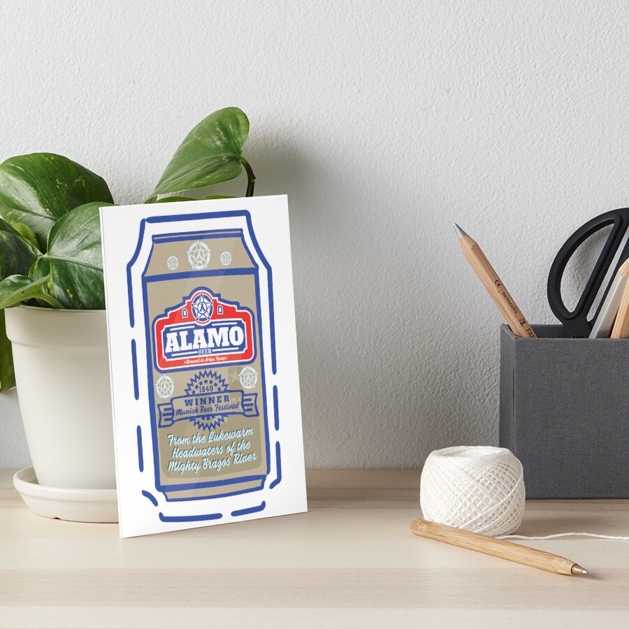 "Alamo Beer Can" Art Board Print for Sale by RefuseMFG | Redbubble