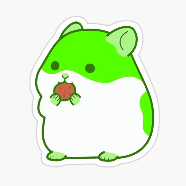 "Green Hamster" Sticker for Sale by JaimyE | Redbubble