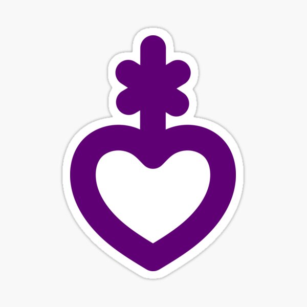 "Genderqueer Heart symbol" Sticker for Sale by prplDusk | Redbubble