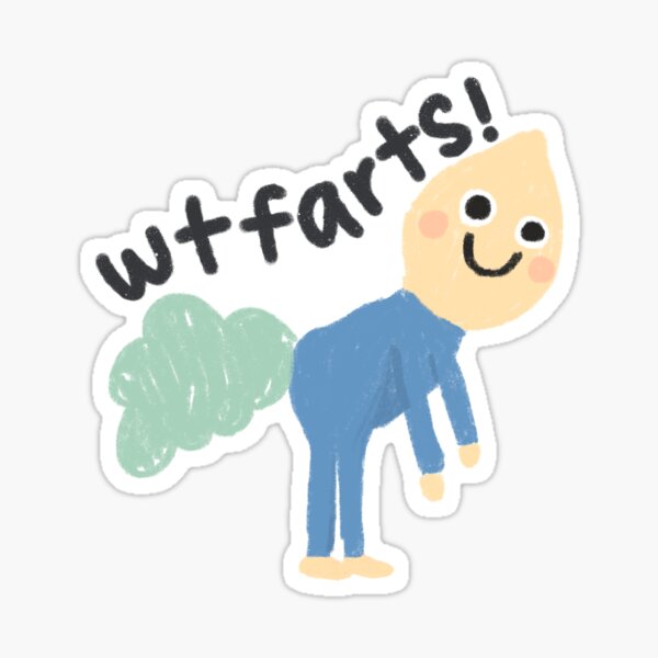 "wtfarts" Sticker for Sale by soggyclub | Redbubble