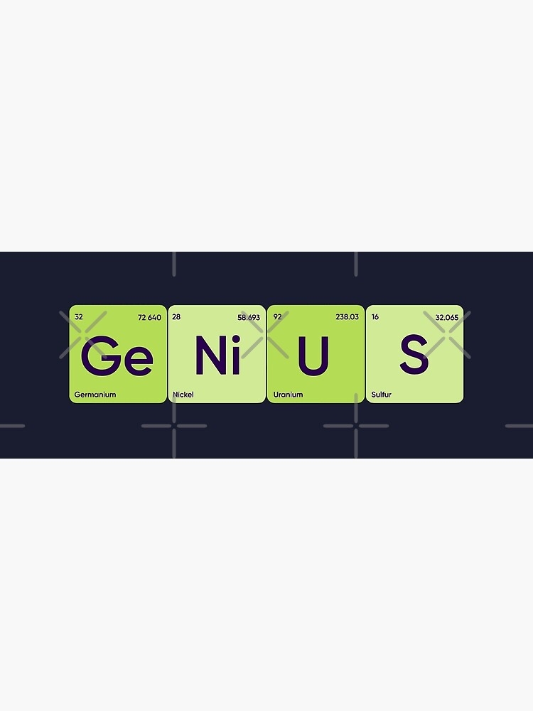 Genius Periodic Table Of Elements Premium Matte Vertical Poster