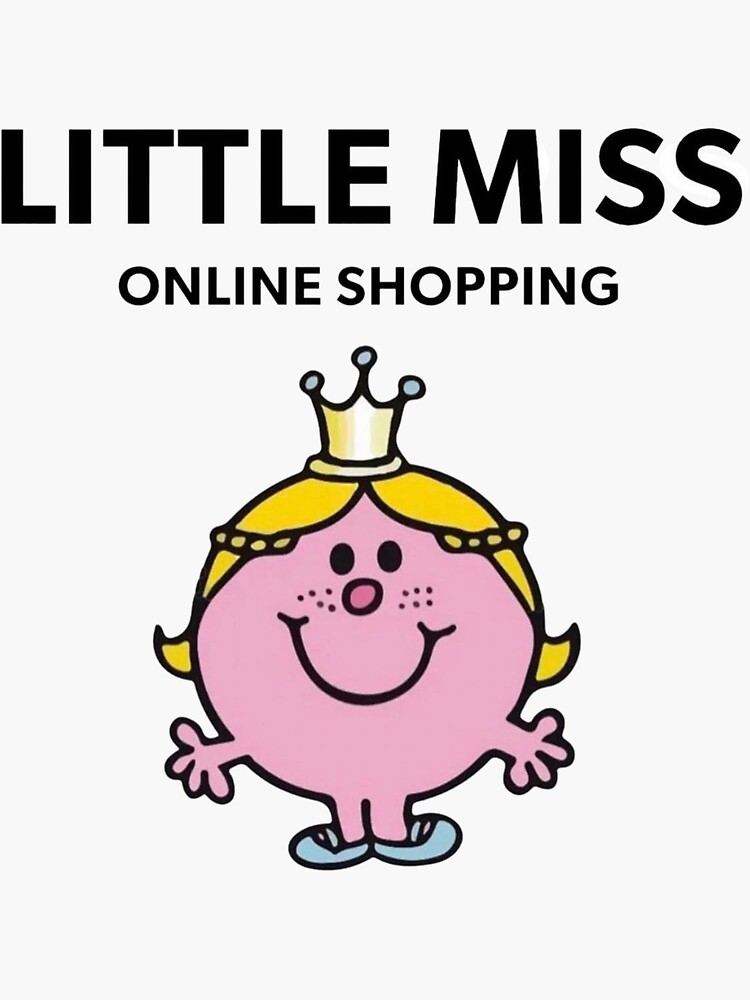 "little miss online shopping" Sticker for Sale by indiecottage | Redbubble